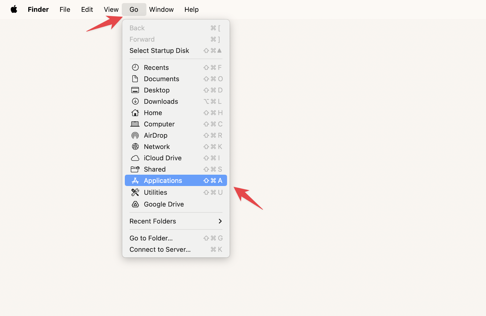 Where is Applications folder on Mac?