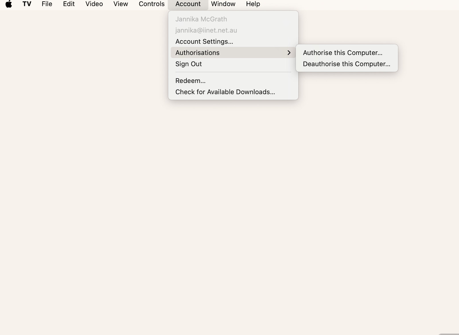 How to authorize MacBook for Apple TV
