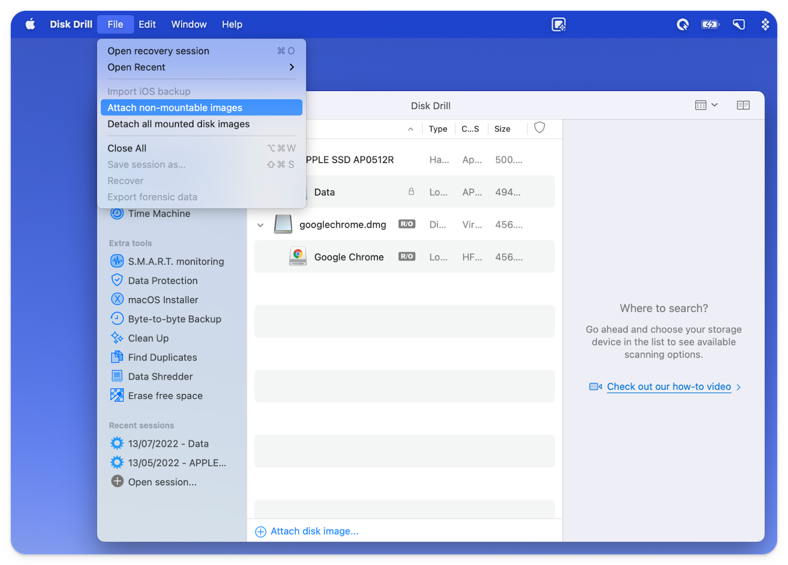 Get rid of “The following disk images couldn’t be opened” warning