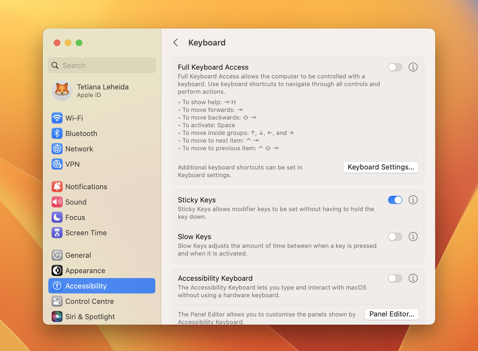 How to use Slow Keys on Mac