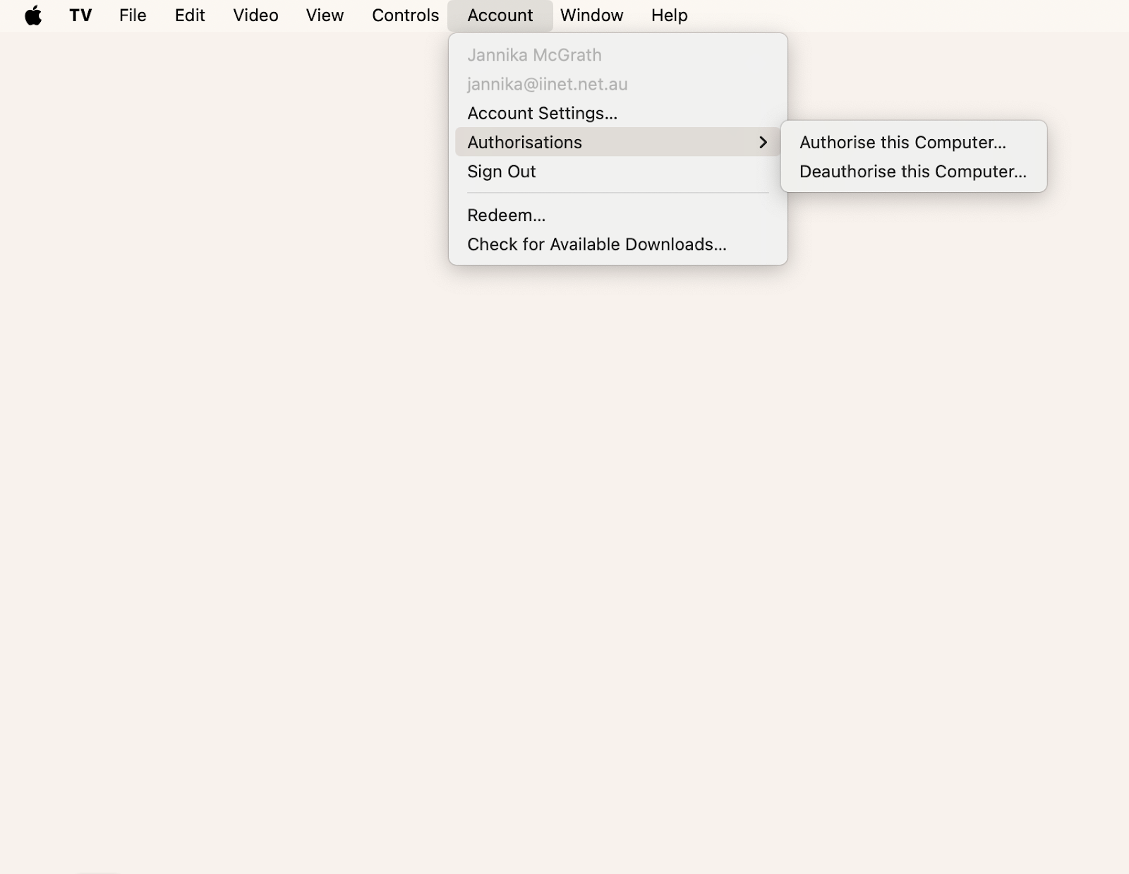 How to authorize MacBook for Apple TV