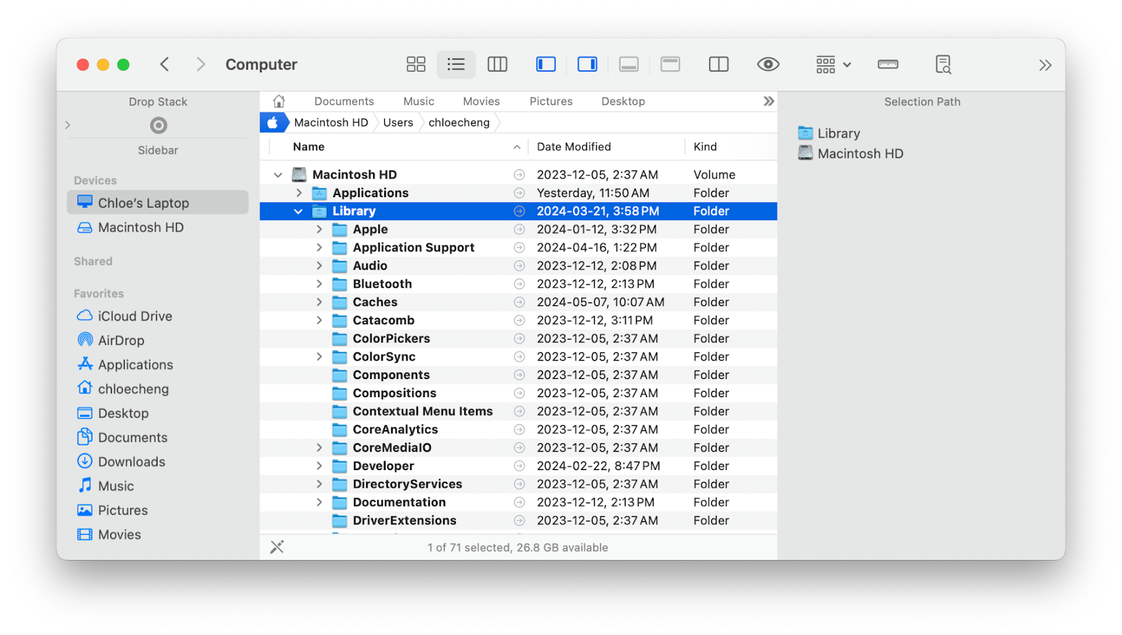 How to show the Mac Library folder [2024]