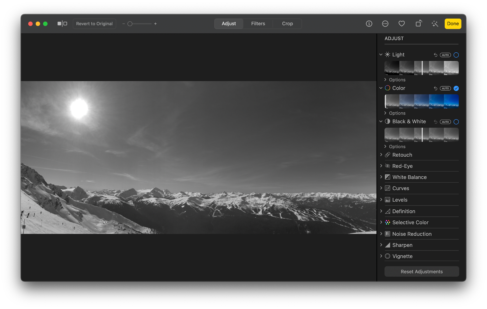 How to make image black and white and back