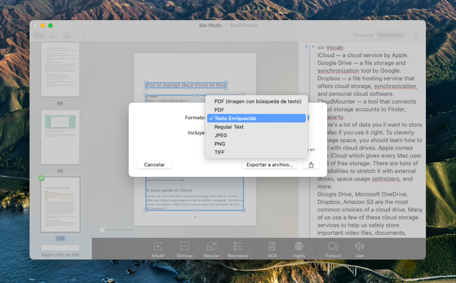 Cómo convertir PDF a texto en Mac