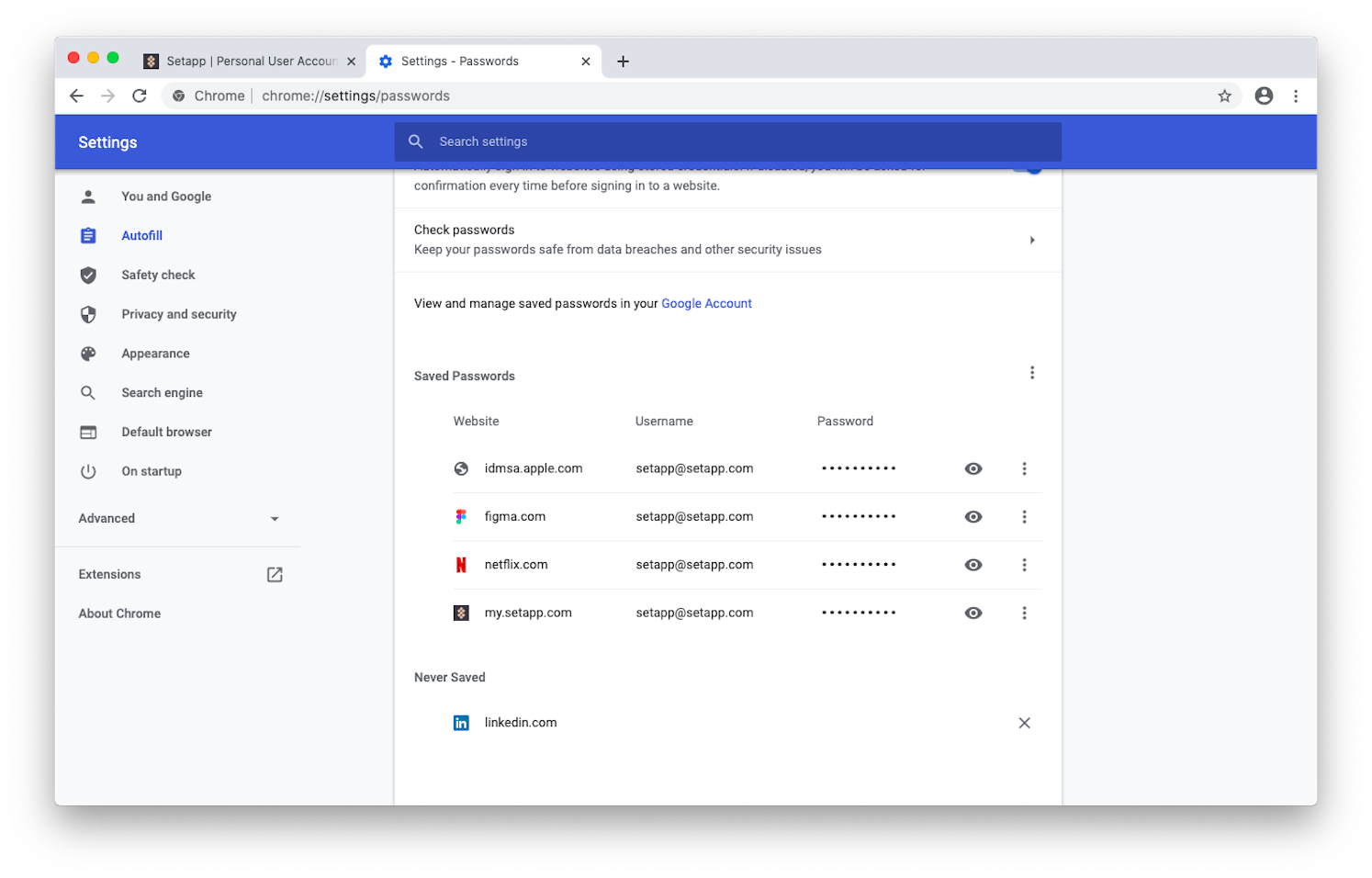 How To Use Saved Passwords Chrome Stores For You Setapp