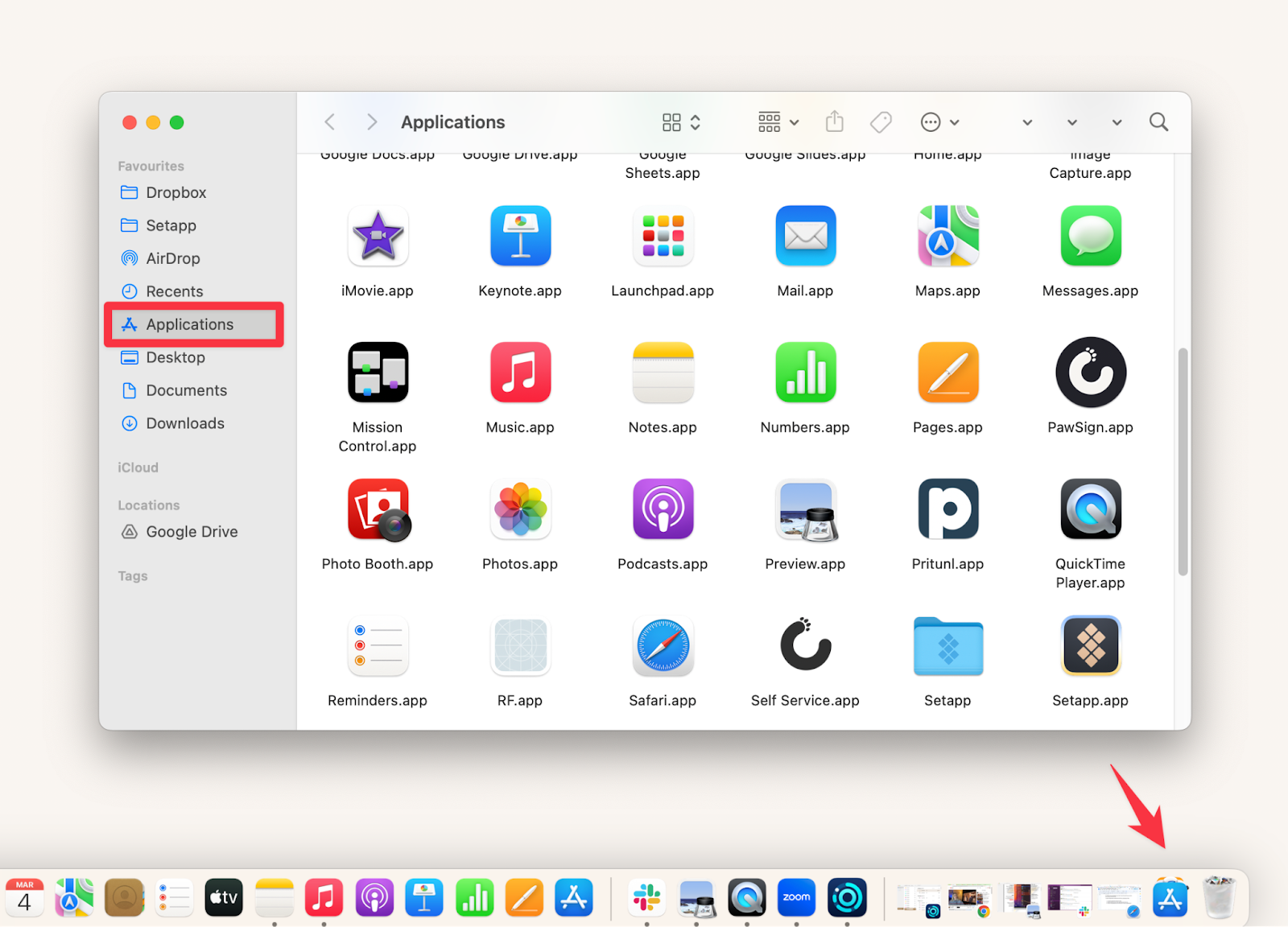 Where is Applications folder on Mac?